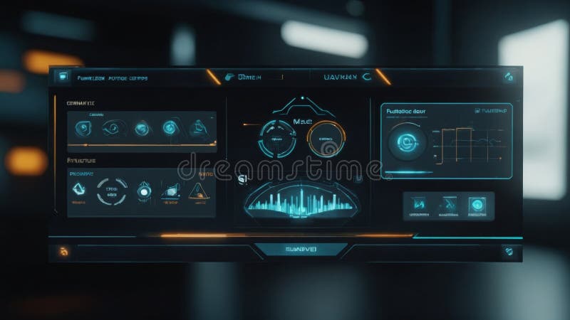 HUD Dashboard for Big Data: Futuristic UI System Interface Stock ...