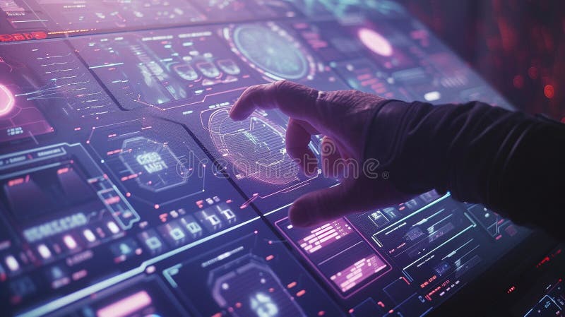 HUD Digital Futuristic User Interface. Futuristic Background Stock ...