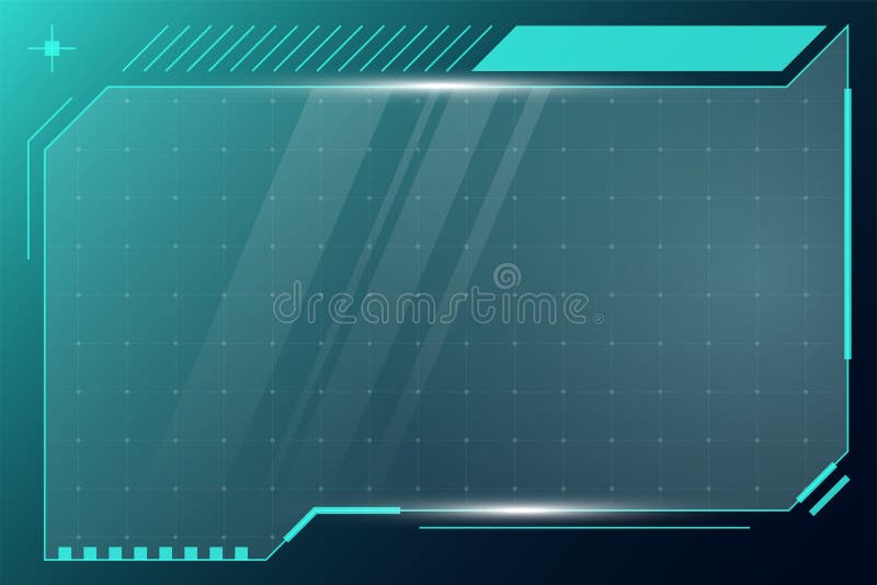 HUD Digital Futuristic User Interface Horizontal Frame. Sci Fi High ...