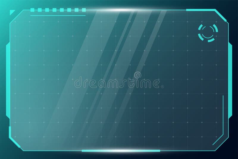 HUD Digital Futuristic User Interface Horizontal Frame. Sci Fi High ...