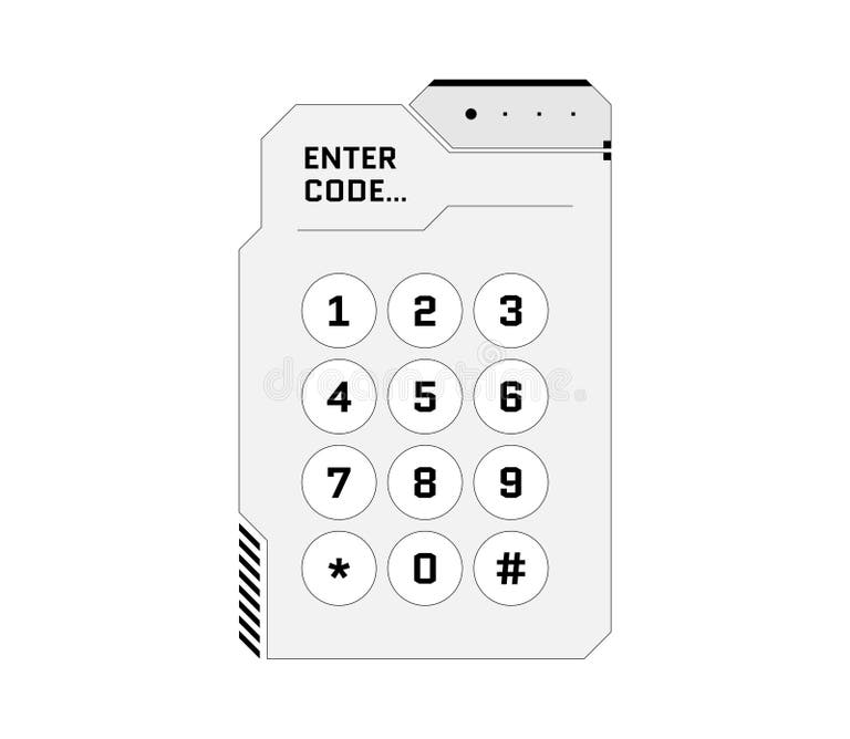 Numeric Keypad Keyboard Stock Illustrations – 207 Numeric Keypad ...