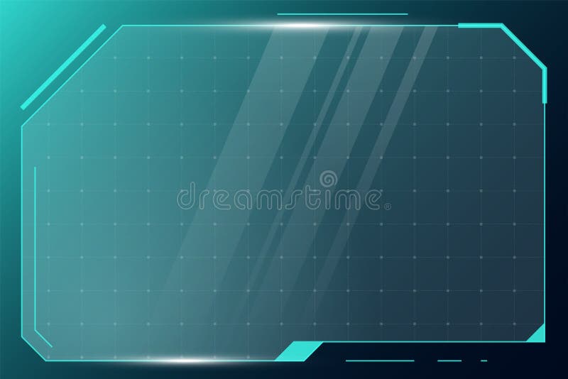 HUD Digital Futuristic User Interface Square Frame. Sci Fi High Tech ...