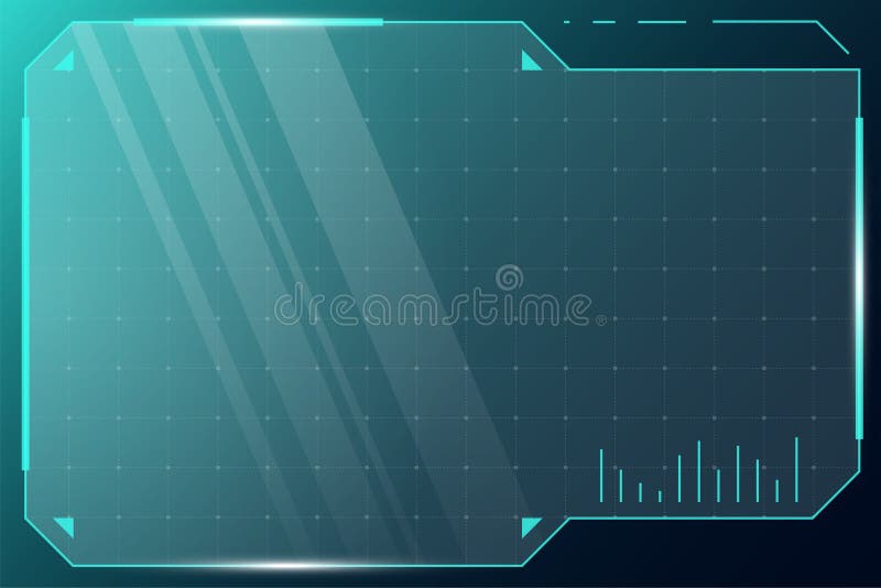 HUD Digital Futuristic User Interface Square Frame. Sci Fi High Tech ...