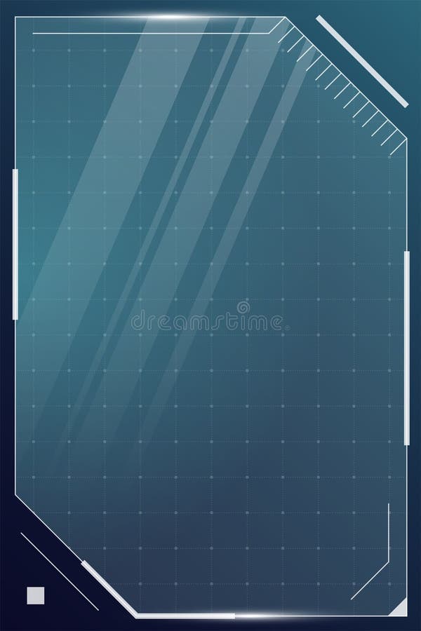 HUD Digital Futuristic User Interface Vertical Square Frame. Sci Fi ...