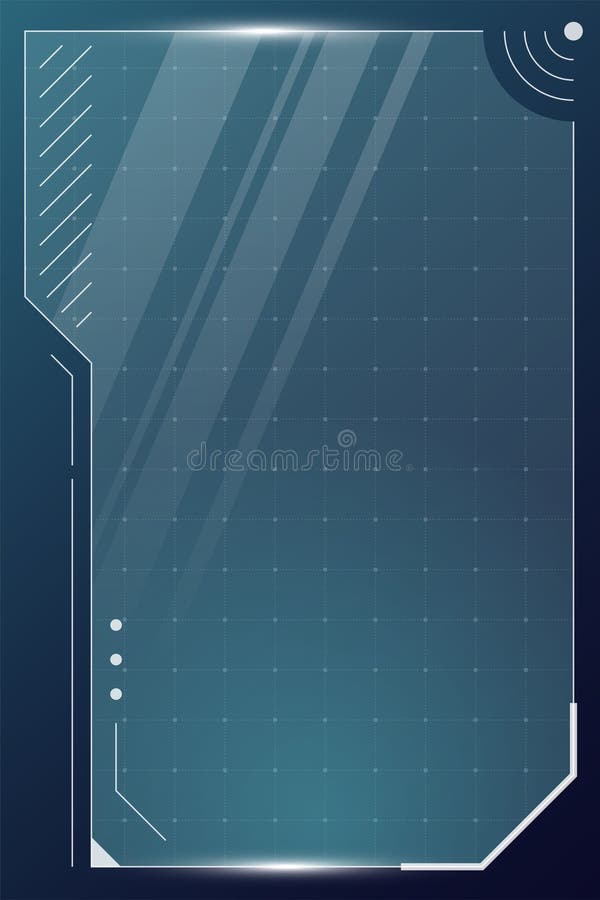 HUD Digital Futuristic User Interface Vertical Square Frame. Sci Fi ...