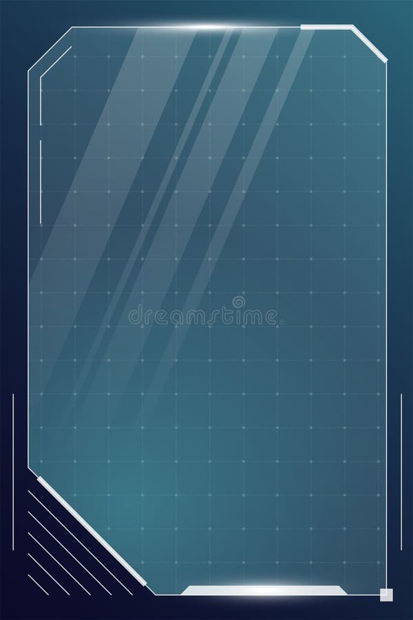 HUD Digital Futuristic User Interface Vertical Square Frame. Sci Fi ...