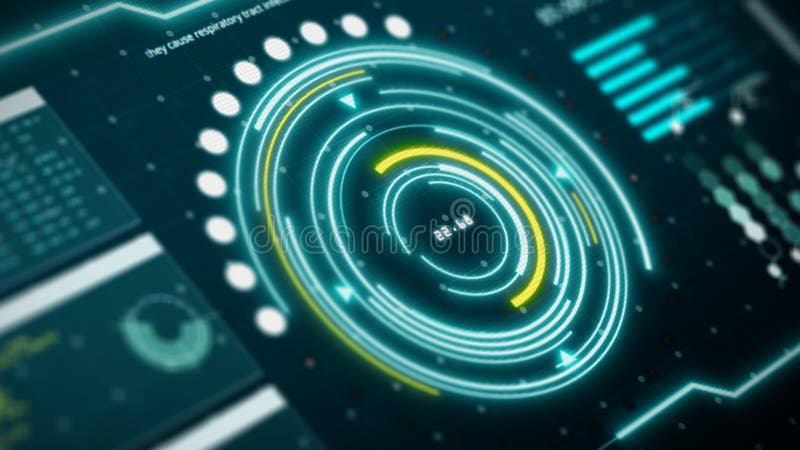 HUD Digital Transformation User Interface Computer Screen Display with ...