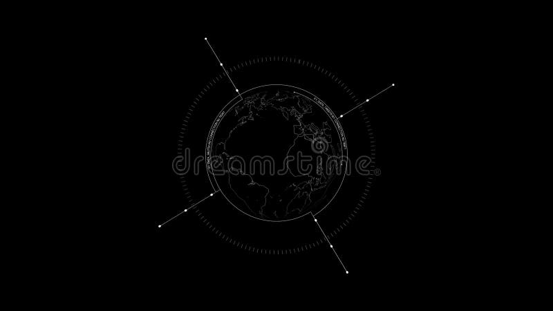 HUD Earth Globe.Futuristic Sci Fi Element.2D GFX.HUD User Interface ...