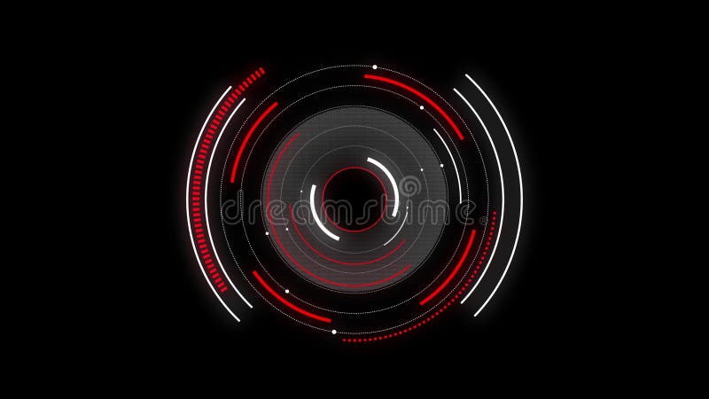 HUD Element. Alpha Mask Included, Motion Graphic. Circular Blue on ...