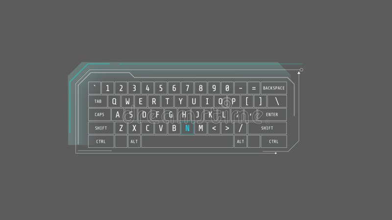 HUD Element - Animation of a Text Block Decoding. Stock Footage - Video ...