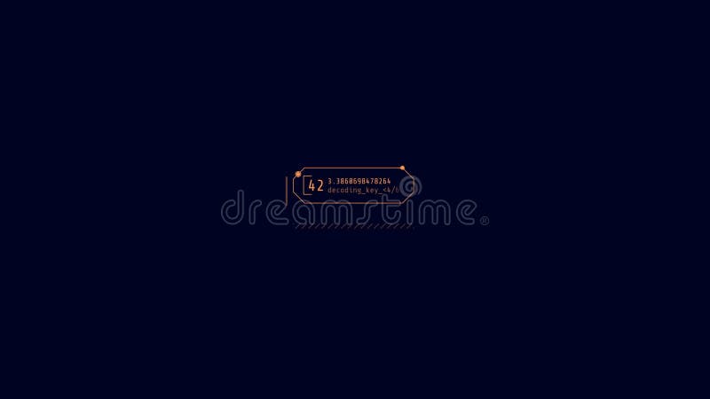 HUD Element - Decoding Key with Code Lines Scrolling. Stock Video ...