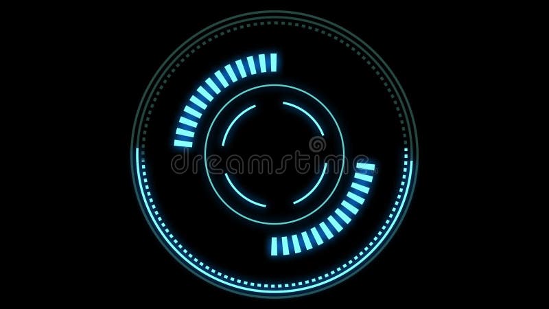 HUD Element - Futuristic Loading Pending Screen, Loopable Parts, Alpha Mask Included Stock ...