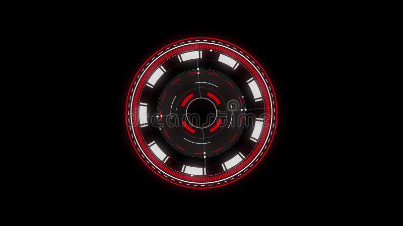 HUD Element. Alpha Mask Included, Motion Graphic. Circular Blue on ...