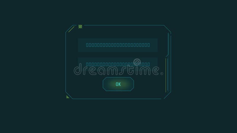HUD Element Password Entry - Animation of Login Form. Stock Video ...