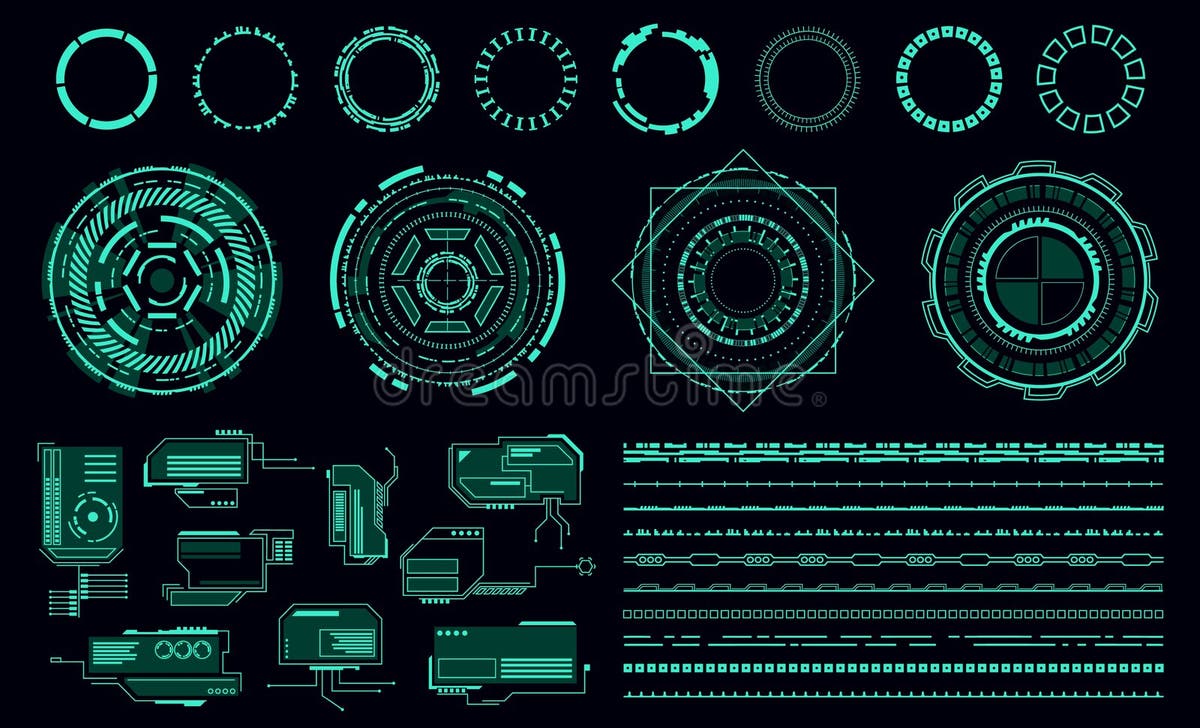 Futuristic Graphic Elements Stock Illustrations – 134,842 Futuristic ...