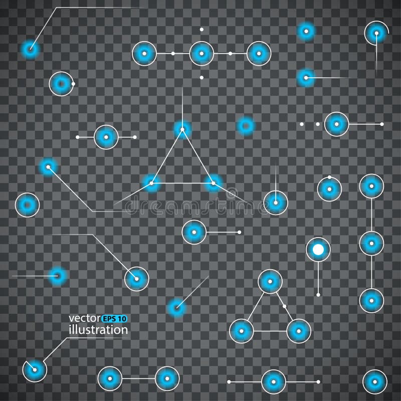 Hud Elements. Sci-fi Web Design Light Points Stock Vector ...