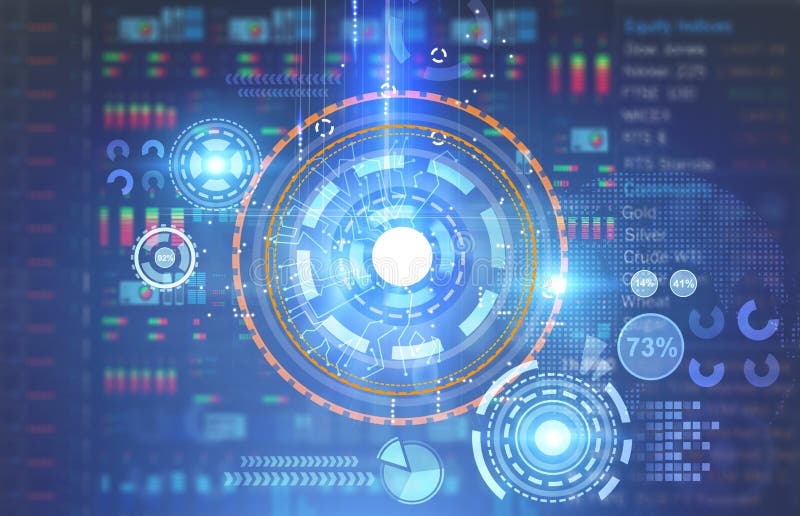 HUD Et Infographics Rougeoyants Illustration Stock - Illustration du ...