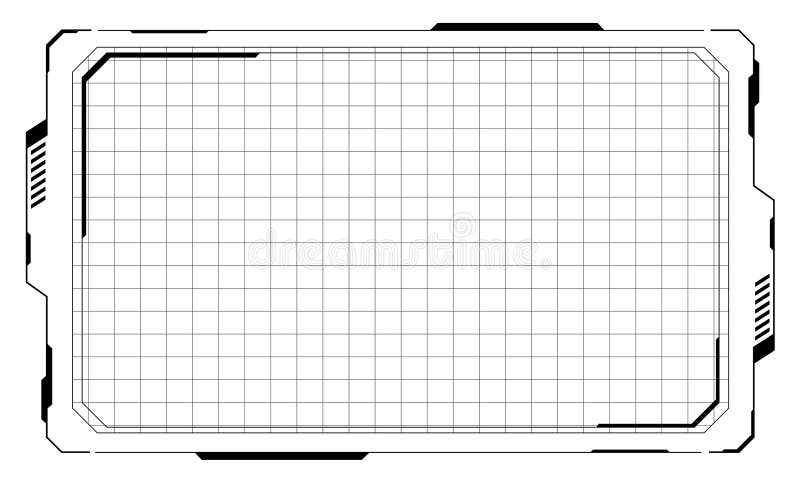 HUD Frames Black User Interface Elements Design Modern Technology ...