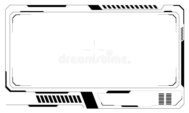 Futuristic User Interface Digital Design Black Stock Illustrations ...