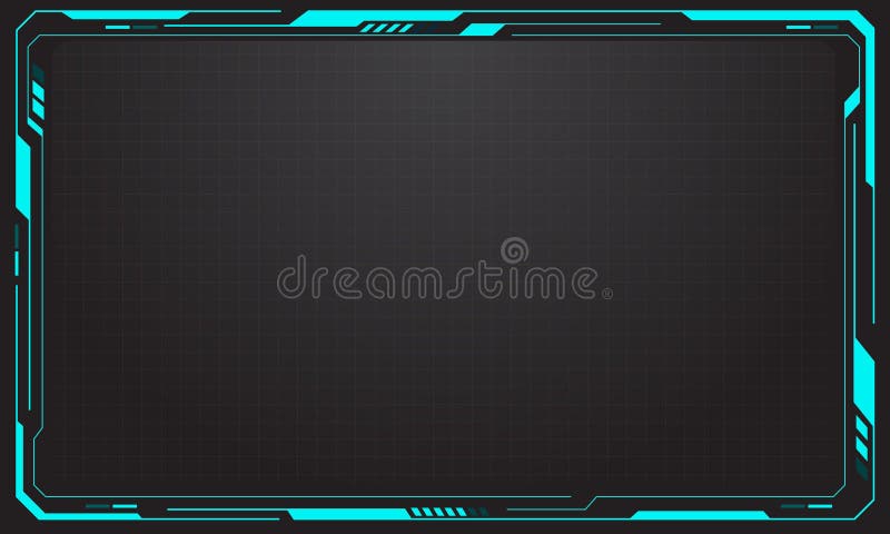 HUD Frames Blue Grey User Interface Elements Design Modern Technology ...