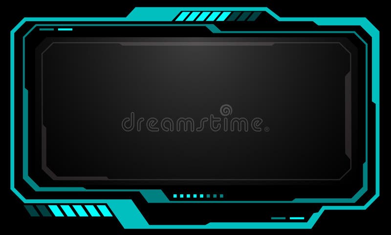 HUD Frames Blue Grey User Interface Elements Design Modern Technology ...