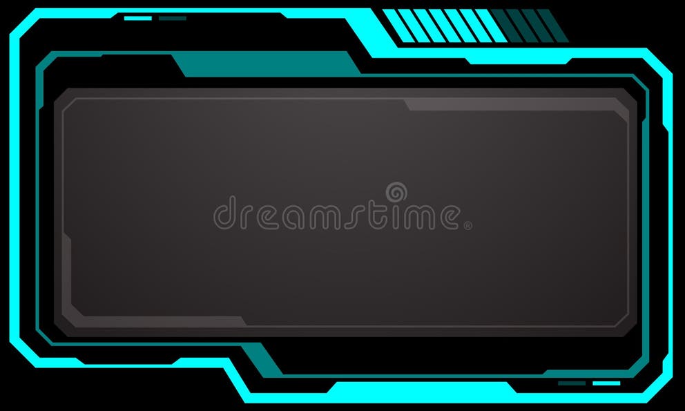 HUD Frames Blue Grey User Interface Elements Design Modern Technology ...