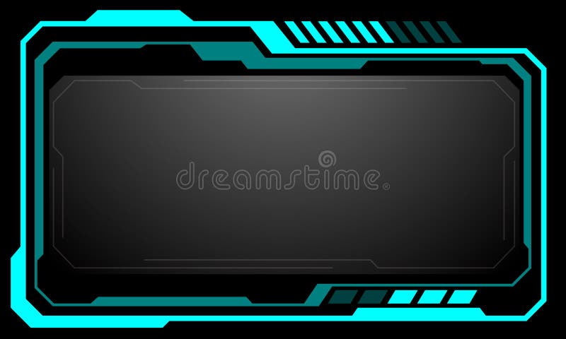 HUD Frames Blue Grey User Interface Elements Design Modern Technology ...