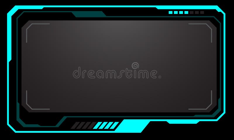 HUD Frames Blue Grey User Interface Elements Design Modern Technology ...