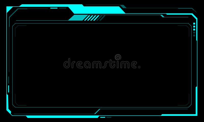 HUD Frames Blue User Interface Elements Design Modern Technology ...