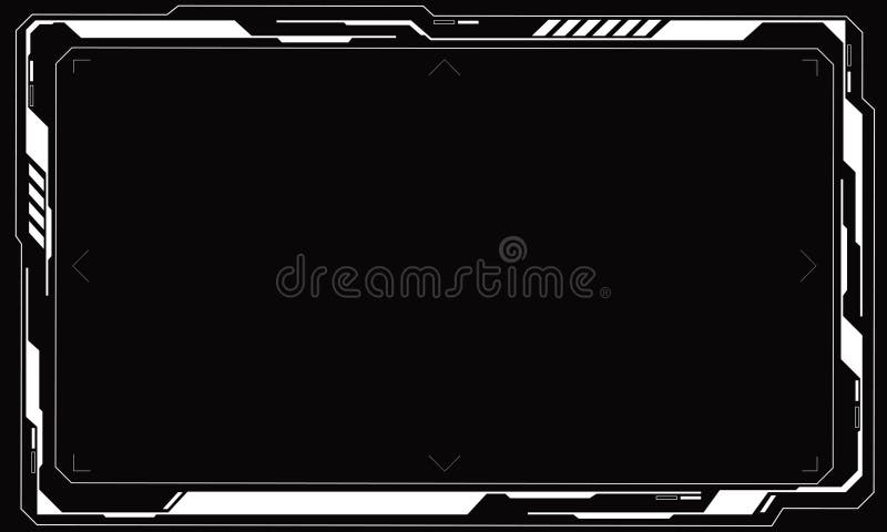 HUD Frames White Grey User Interface Elements Design Modern Technology ...