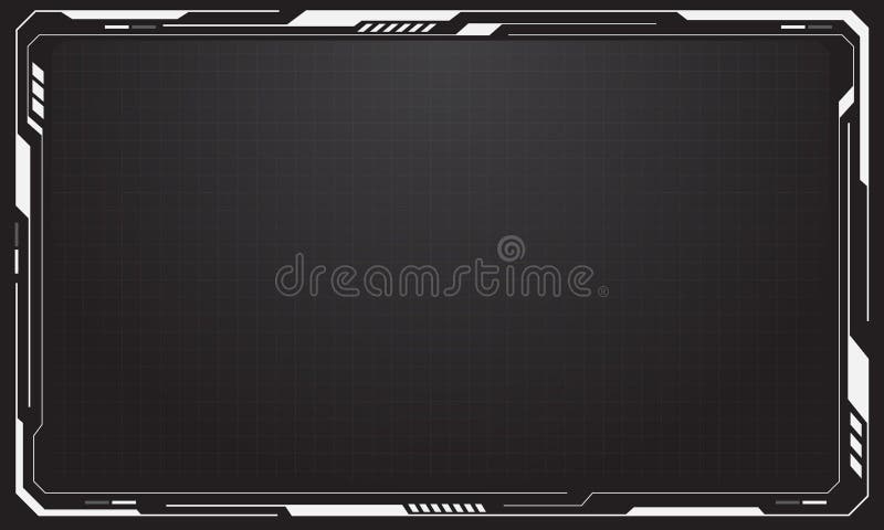 HUD Frames White Grey User Interface Elements Design Modern Technology ...