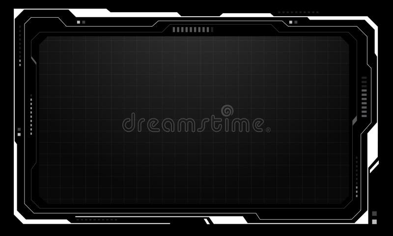 Hud Frames White Grey User Interface Elements Design Modern Technology ...
