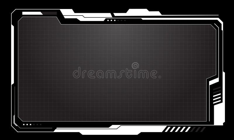 HUD Frames White Grey User Interface Elements Design Modern Technology ...