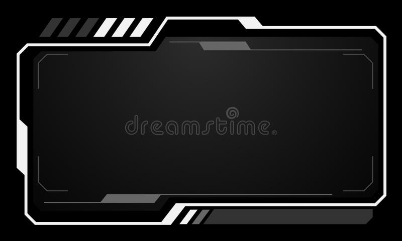 HUD Frames White Grey User Interface Elements Design Modern Technology ...