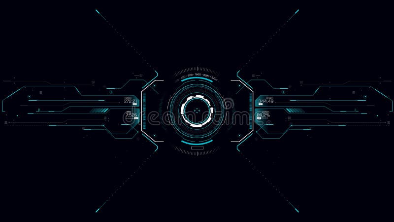 HUD FUI Head Up Display Futuristic User Interface 001 Stock Vector ...
