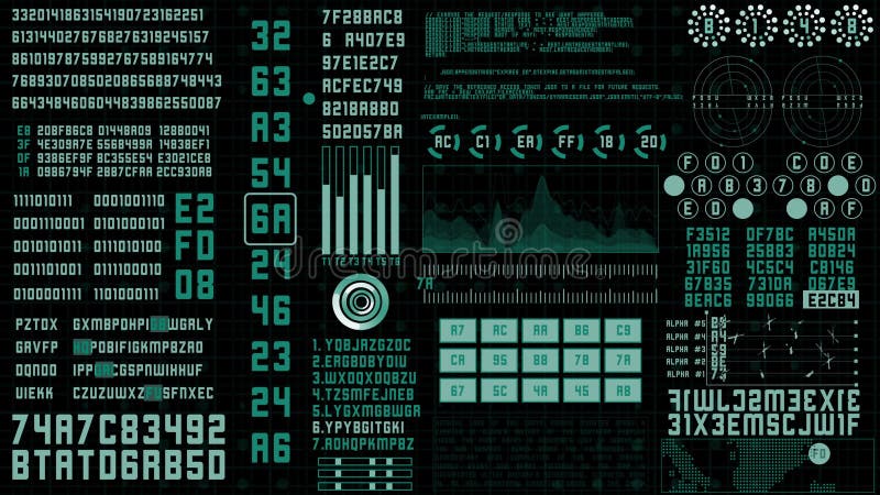 Futuristic Interface | HUD | Digital Screen Stock Video - Video of data, download: 97613809