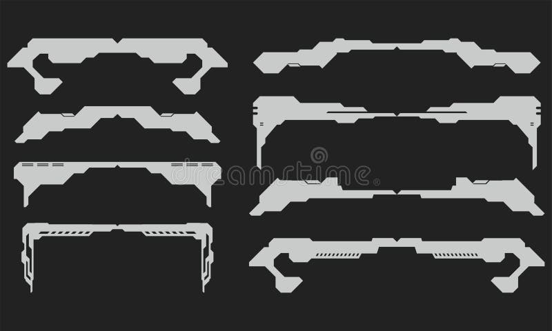 HUD Futuristic Frame Border Game Swag Elements Pack Panel Cyber Sci-fi ...