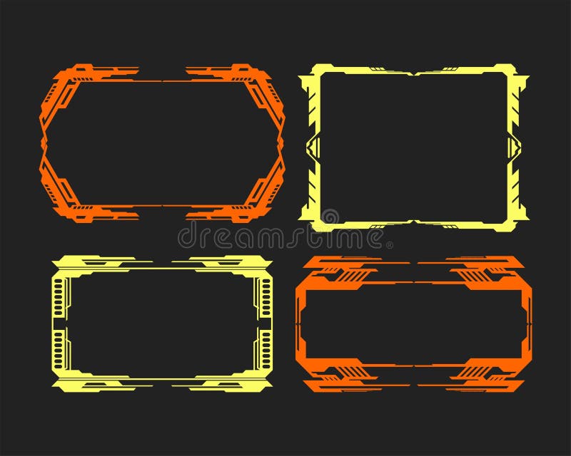 HUD Futuristic Frame Border Game Swag Elements Pack Panel Cyber Sci-fi ...