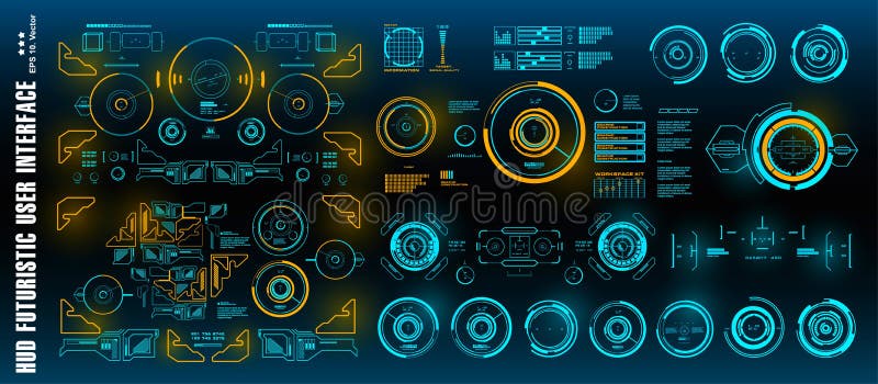 HUD Futuristic Green User Interface, Target. Dashboard Display Virtual ...