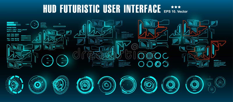 HUD Futuristic Green User Interface, Target. Dashboard Display Virtual ...