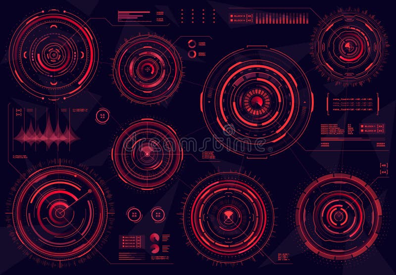 HUD Infographic, Dashboard Panel with Space Sphere Stock Vector ...