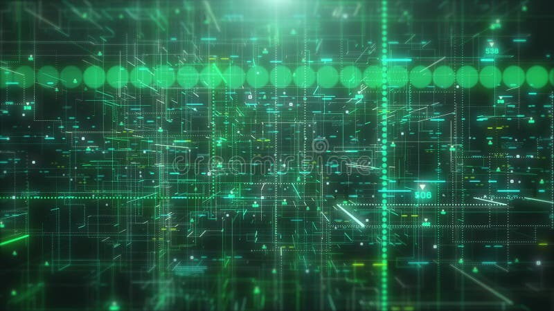 HUD Futuristic UI Transferring Data Simulation Template Concept 4K ...