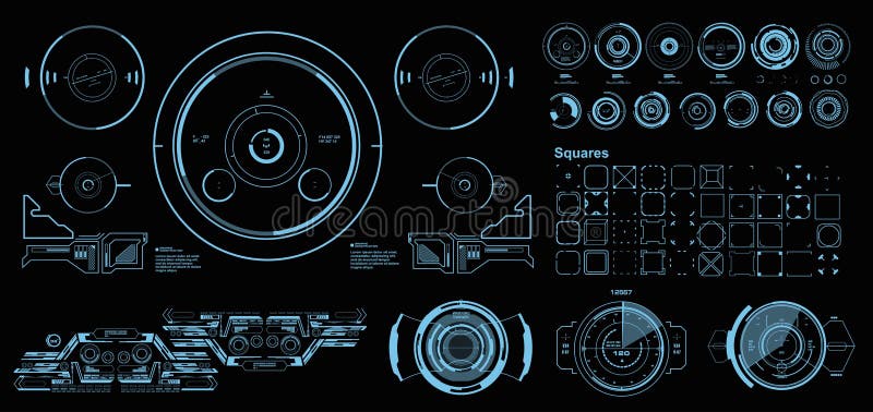 HUD Futuristic Virtual Graphic Touch User Interface, Target. HUD ...