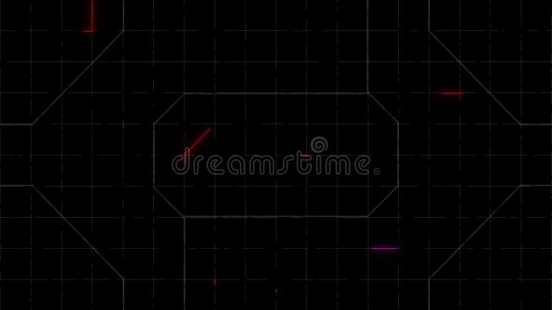 HUD Grid Digital Interface Overlay Background, Lines and Glowing Lights ...