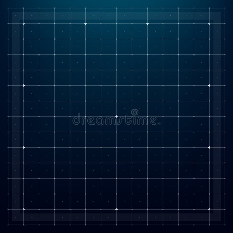HUD Grid, Radar Mesh or Digital Dashboard Backdrop Stock Vector ...