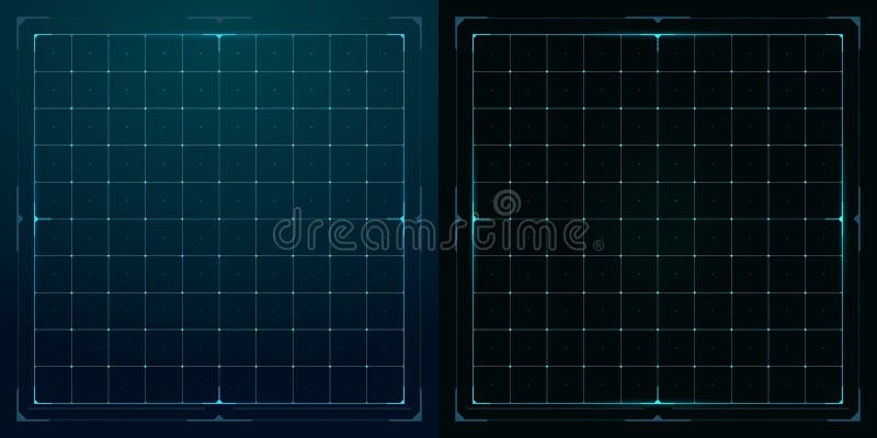 HUD Grid Tech Interface, Futuristic Data Screen Stock Vector ...