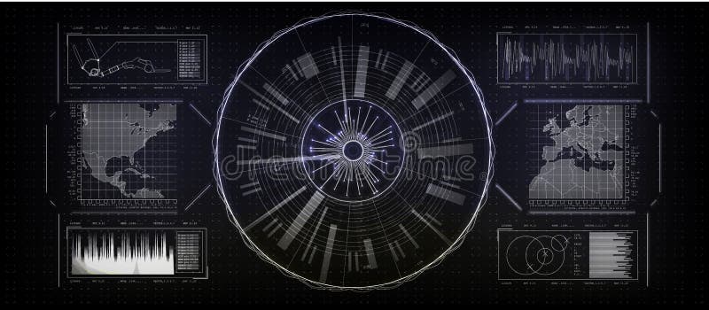 Hud Head-up Display. Confrontation of the State on the Map Stock Vector ...