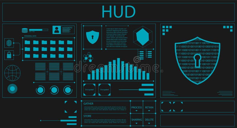 HUD Heads-up Display Design Template Stock Vector - Illustration of ...