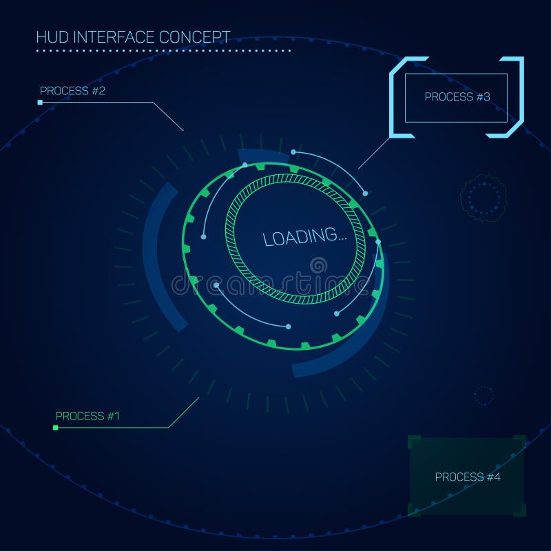 HUD interface concept stock vector. Illustration of science - 65606529