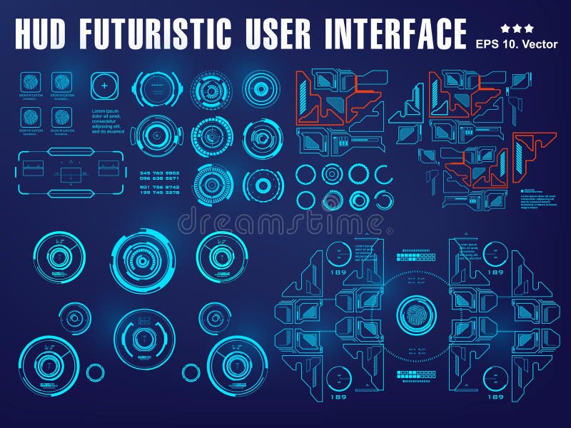 Hud Blue Interface Dashboard, Virtual Reality Interface, Futuristic ...